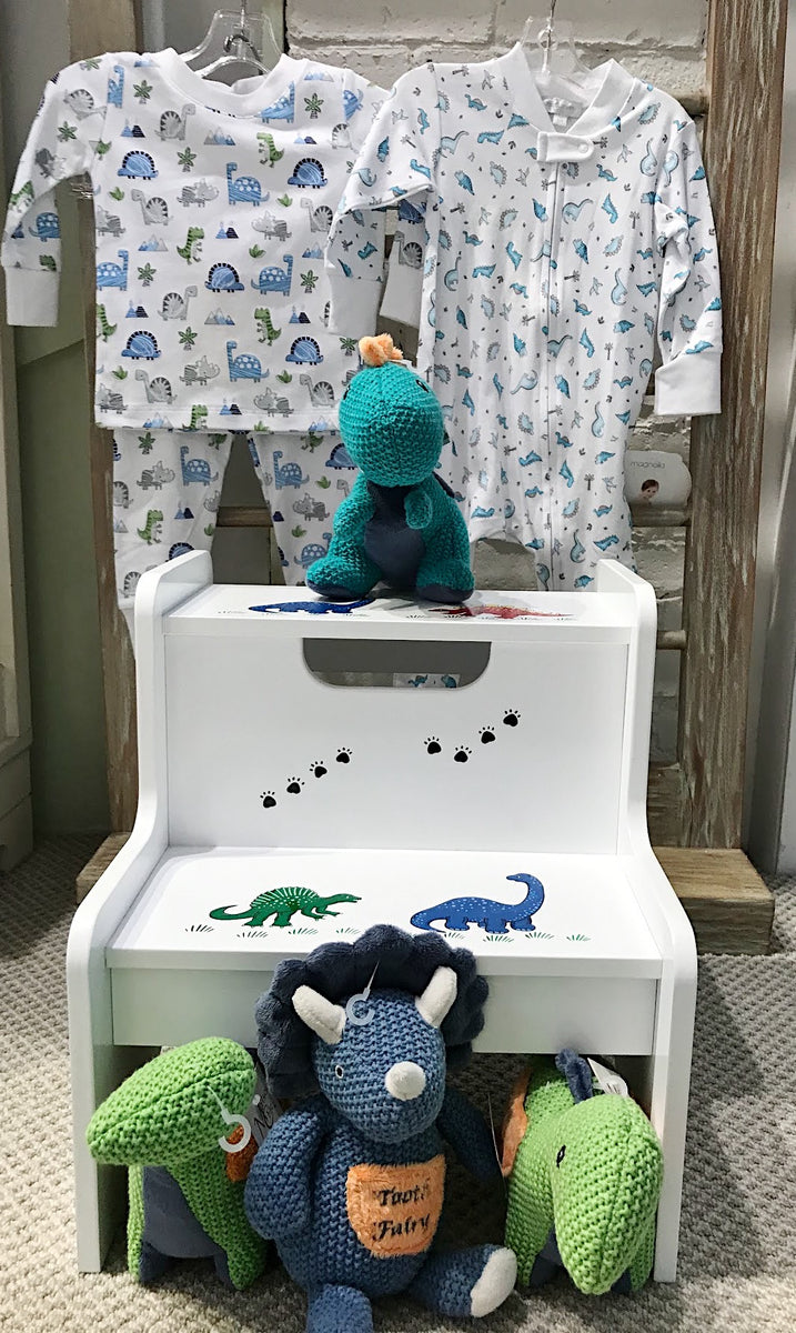 Handpainted Dinosaur Step Stool – Little Whitney